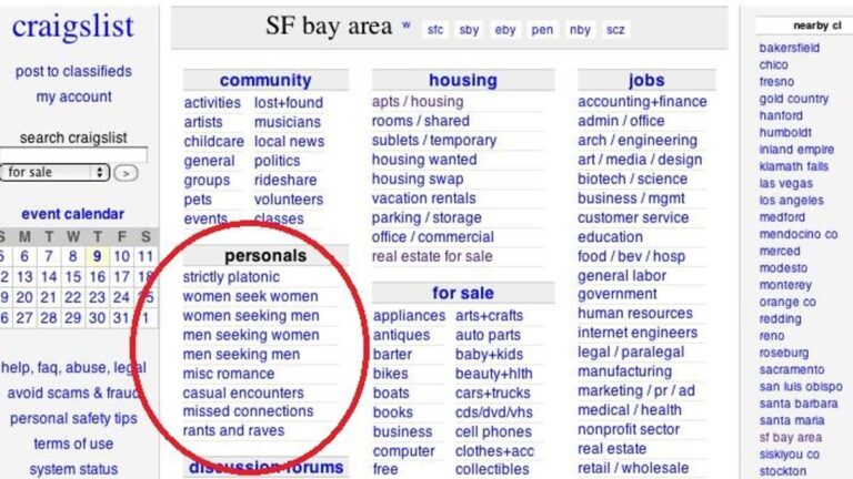 Why Are All the Craigslist Personals Gone? And What Now?